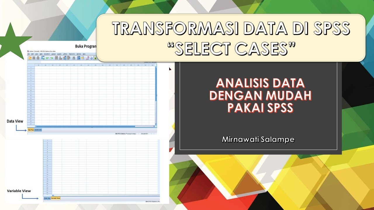 SELECT CASES TRANSFORMASI DATA DI SPSS - YouTube