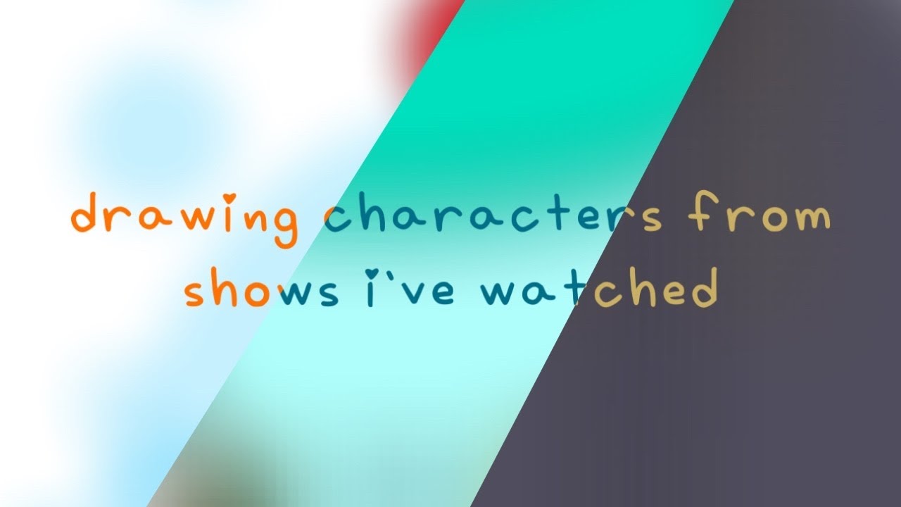 🐠🐀🐦 Drawing Characters From Shows I’ve Watched | I Do Not Own Any of ...
