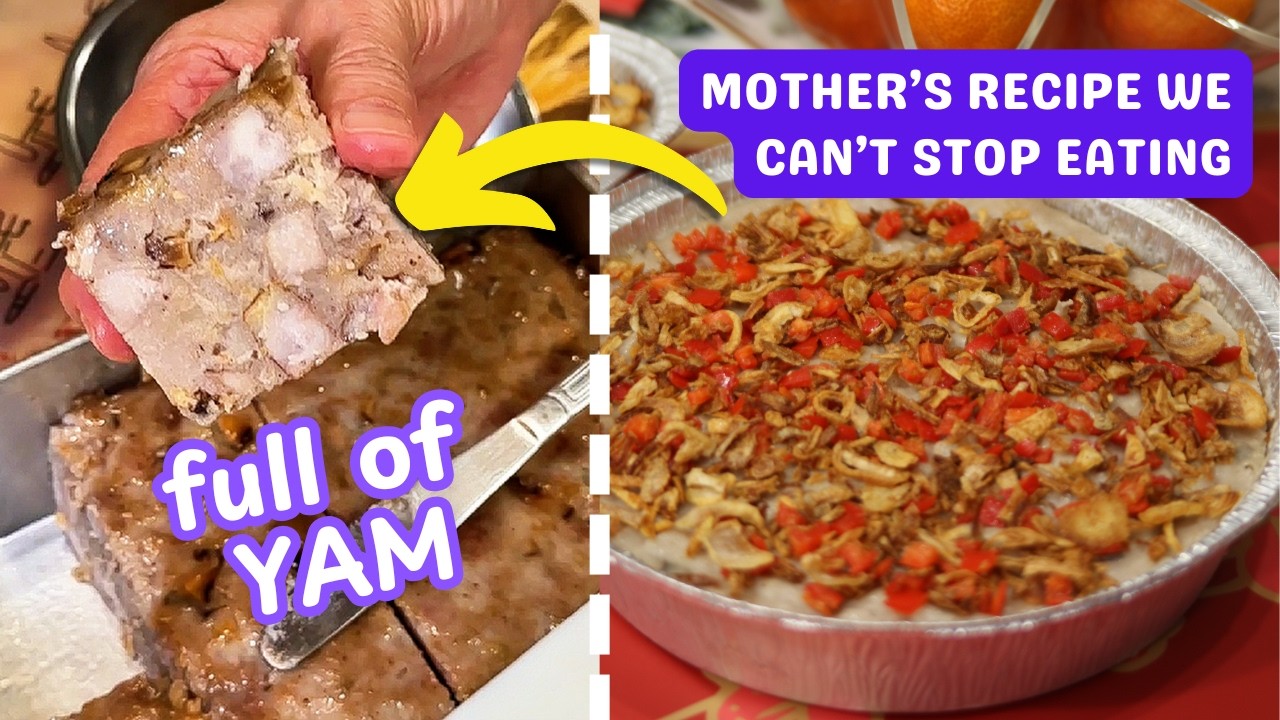 Homemade Steamed Yam Cake Recipe Full of Yam! Authentic 芋头糕 Orh Kueh ...