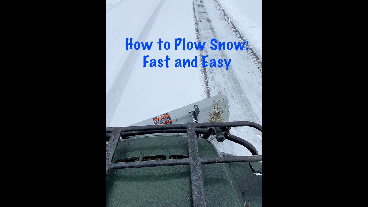 How to use an ATV/ UTV snow plow. Easy way to plow snow off your road ...