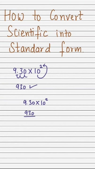 how to convert scientific into standard form | maths - YouTube