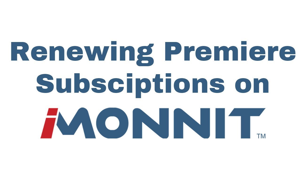 Renewing Premiere Subscriptions on iMonnit - YouTube