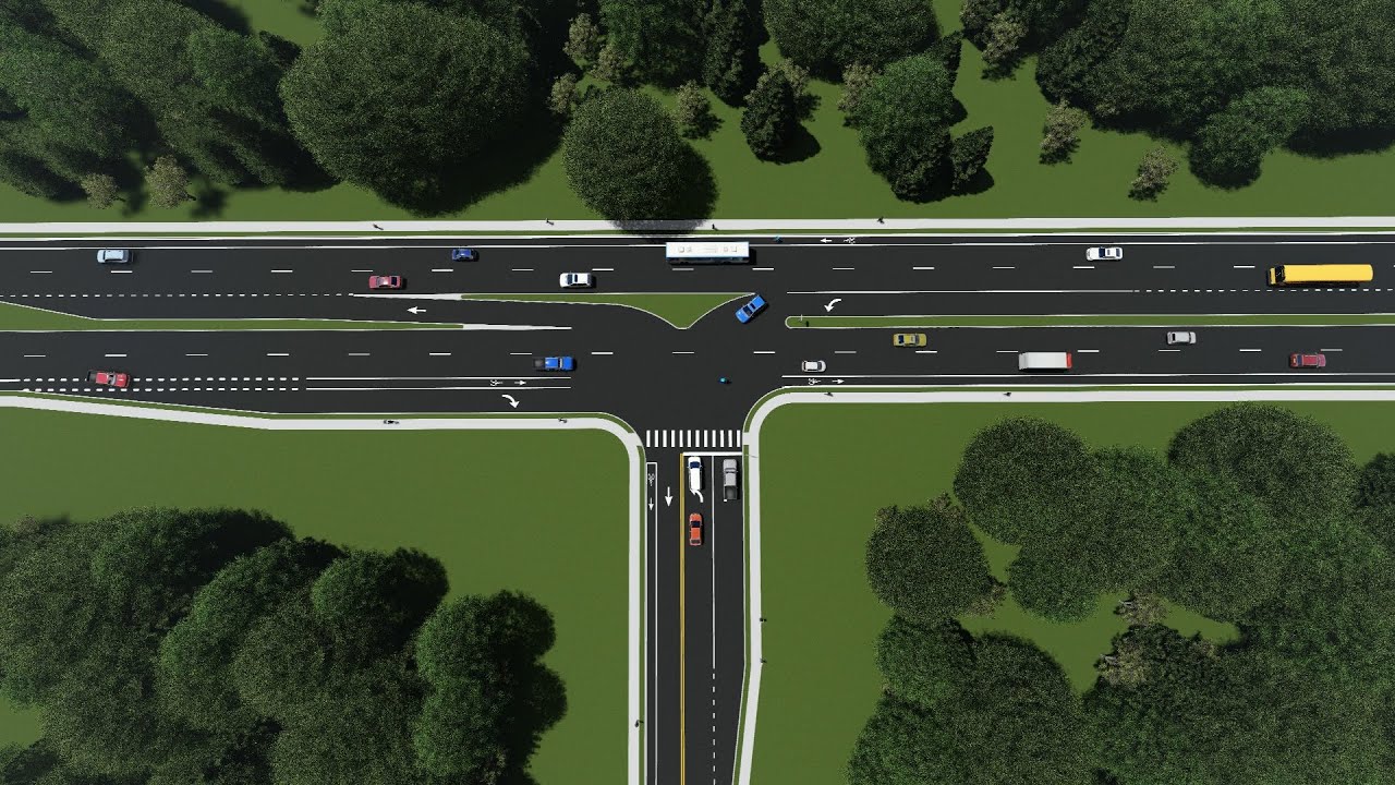 VDOT's Innovative Intersections: CGT unsignalized - YouTube