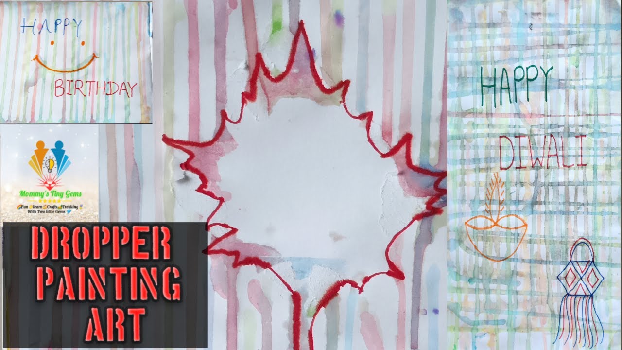 Dropper Painting Art| Kids Activity | modern art for kids |Summer ...