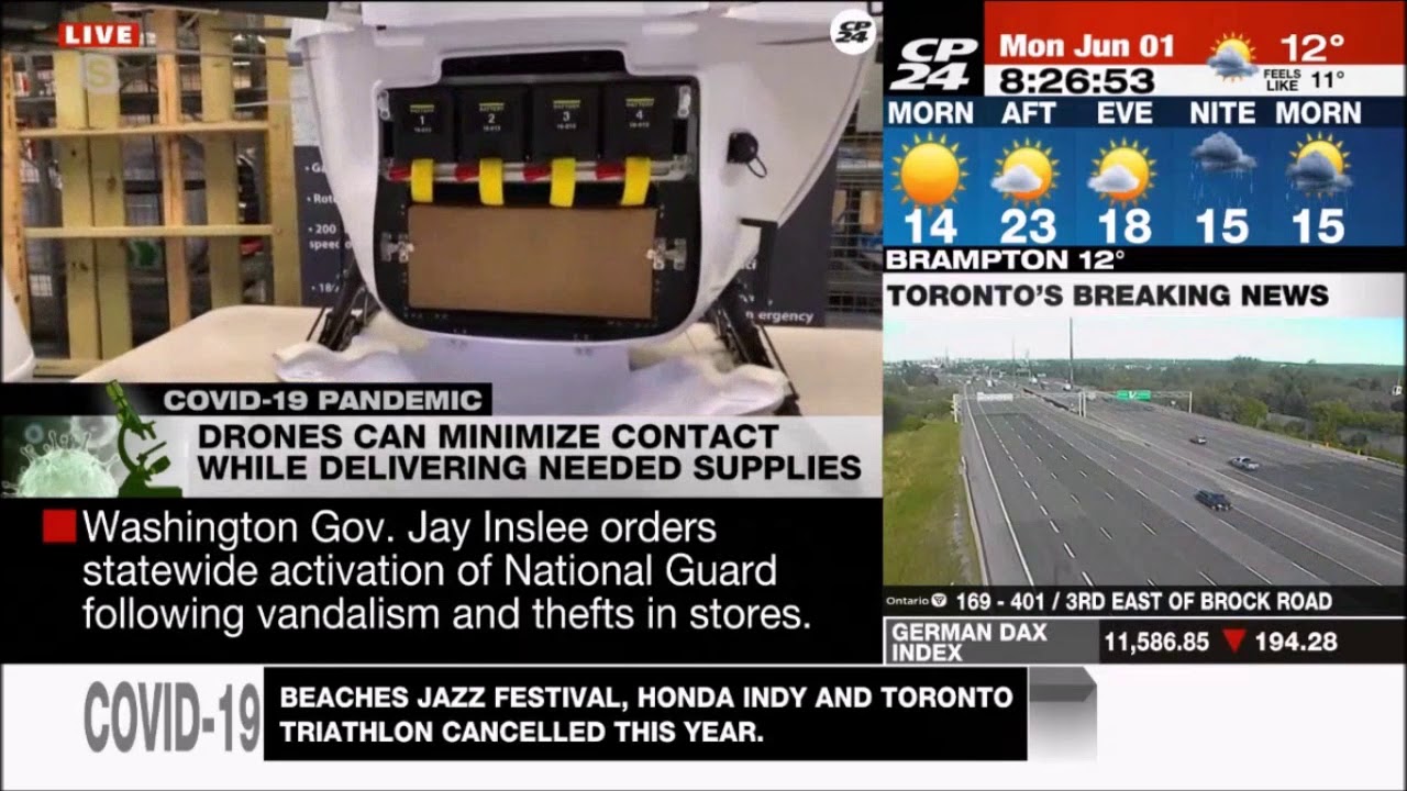 MICHAEL ZAHRA, CEO OF DRONE DELIVERY CANADA ON CP 24 MONDAY JUNE 1 ...