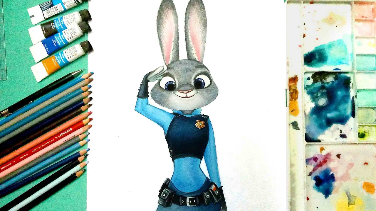 Draw Judy Hopps from Zootopia - YouTube