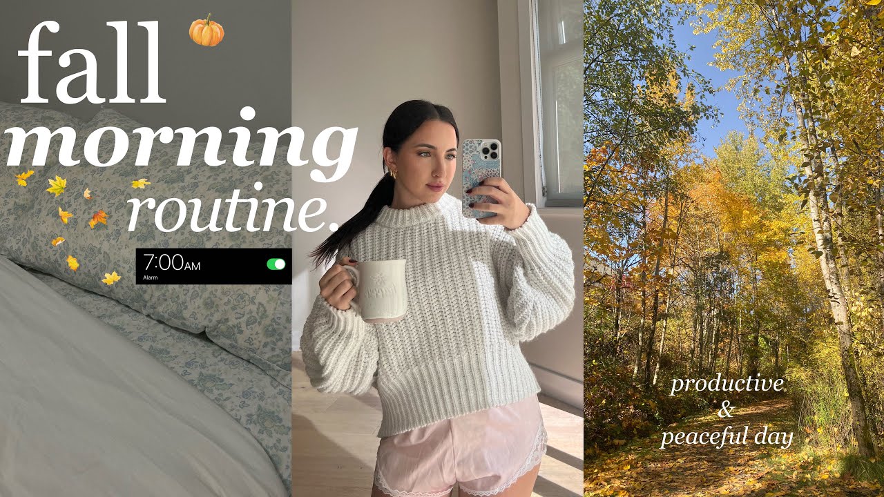 7AM fall morning routine: peaceful & productive ☁️🕯 - YouTube