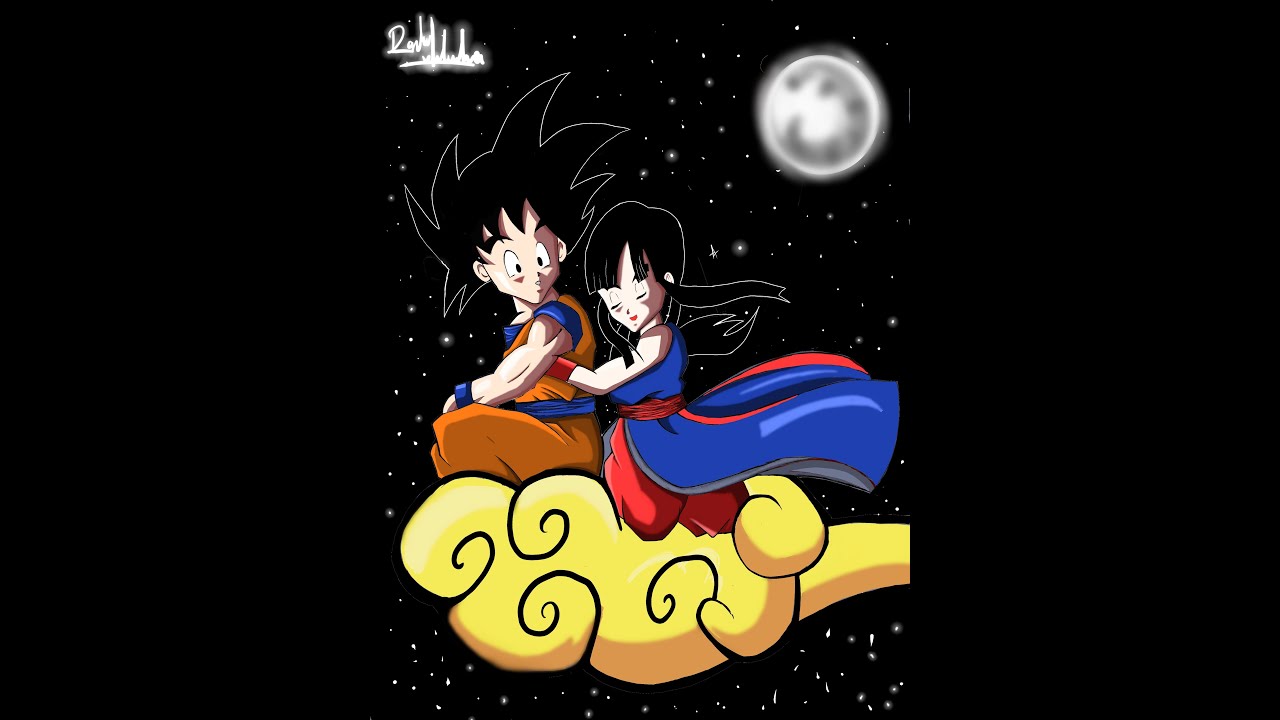 Dibujo de goku y milk ( dibujo de prueba) - YouTube
