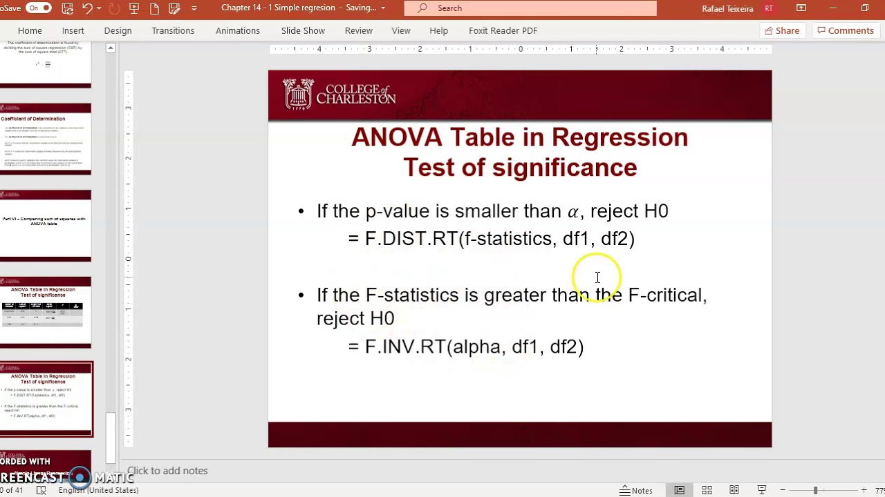 ch 14 video 9 Anova in SLR - YouTube
