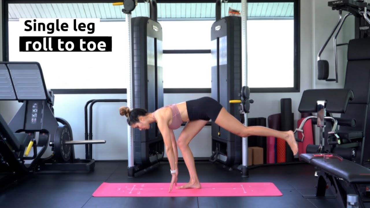 Single leg roll to toe - YouTube