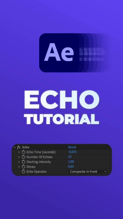 🔥 How to Create a Motion Trail Effect in After Effects | Echo Effect Tutorial 🎥 #Shorts - YouTube