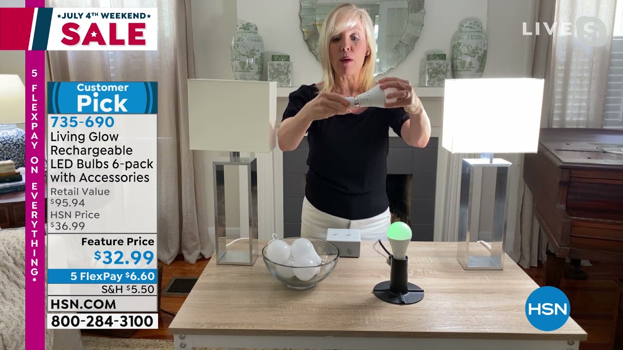 Living Glow Rechargeable LED Bulbs 6pack with Accessories - YouTube