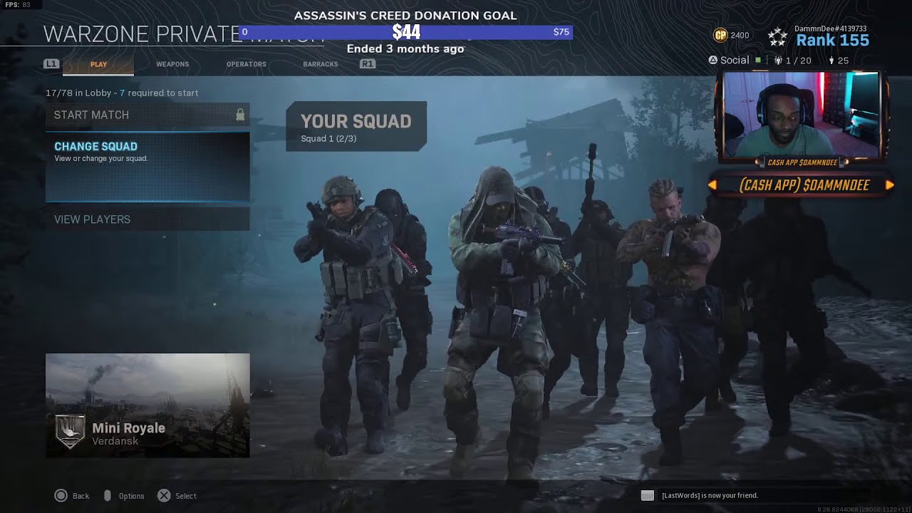 OPEN LOBBY | WARZONE PRIVATE MATCH WITH SUBSCRIBERS | CALL OF DUTY ...