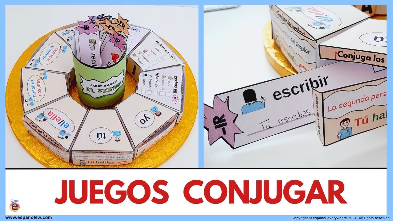 💡Juegos CONJUGAR. Manualidades para practicar la conjugación de manera ...