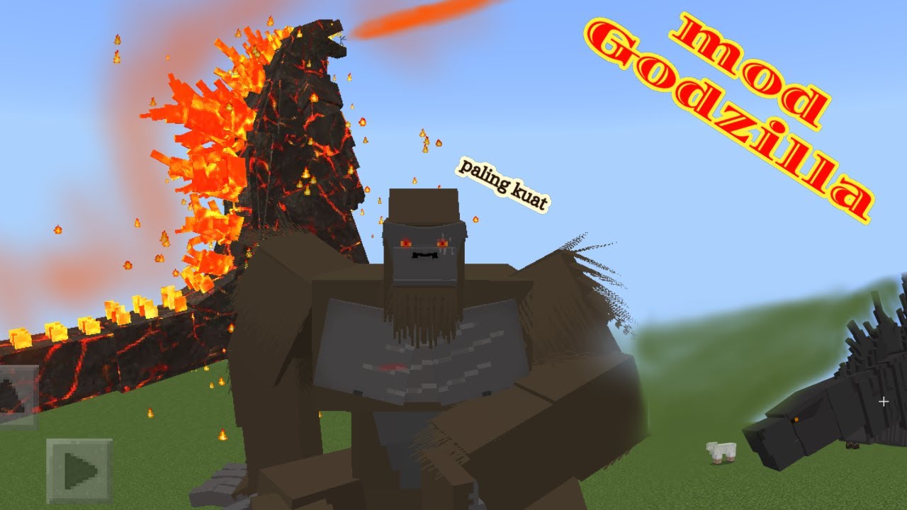 Godzilla mod Minecraft paling kuat - YouTube