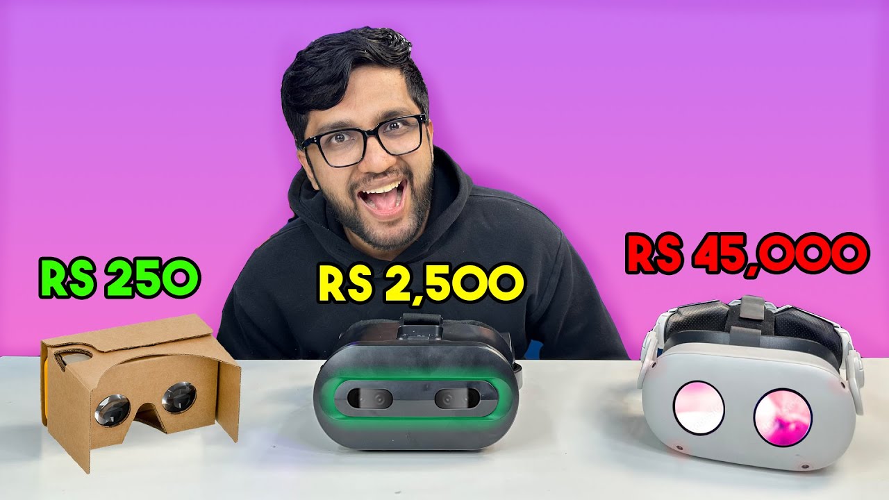 Cheap VS Expensive VR Headsets (Rs250 VS Rs2,500 VS Rs45,000 ) - YouTube