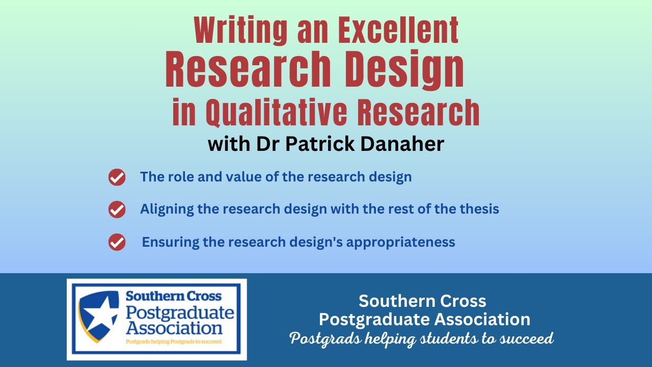 Writing an Excellent Research Design in Qualitative Research with Dr ...