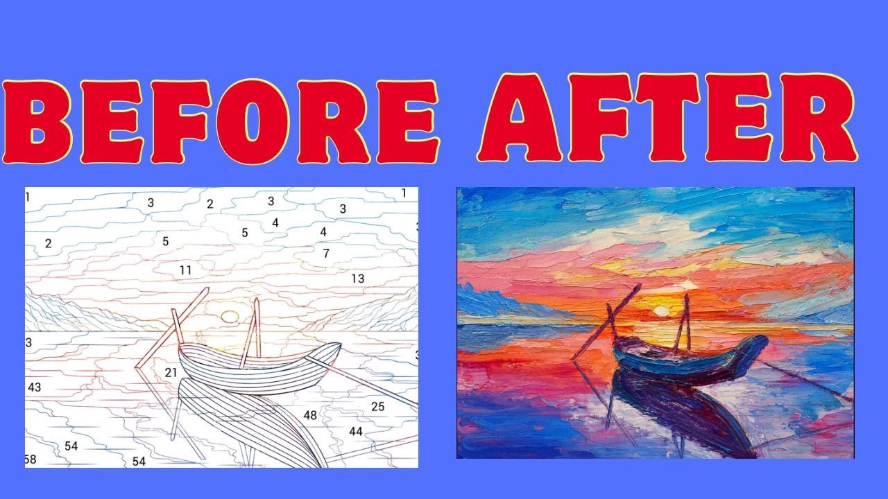 COLORING BOTH | FUN AND RELAX | color by number | #coloring #painting # ...