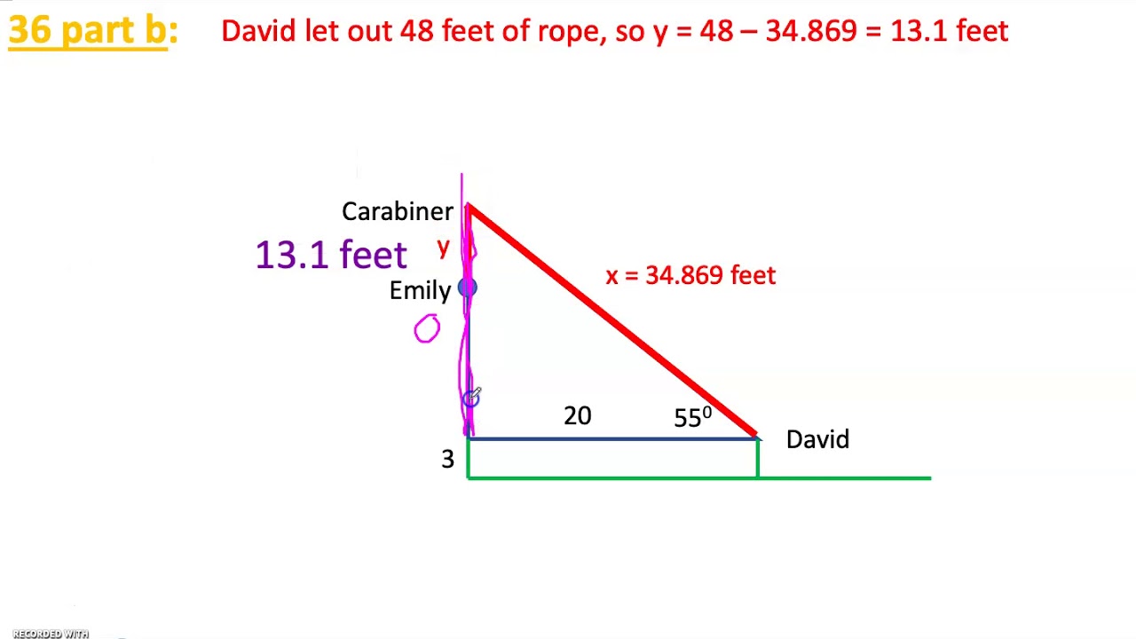 Trig Application Problem 5-36 - YouTube