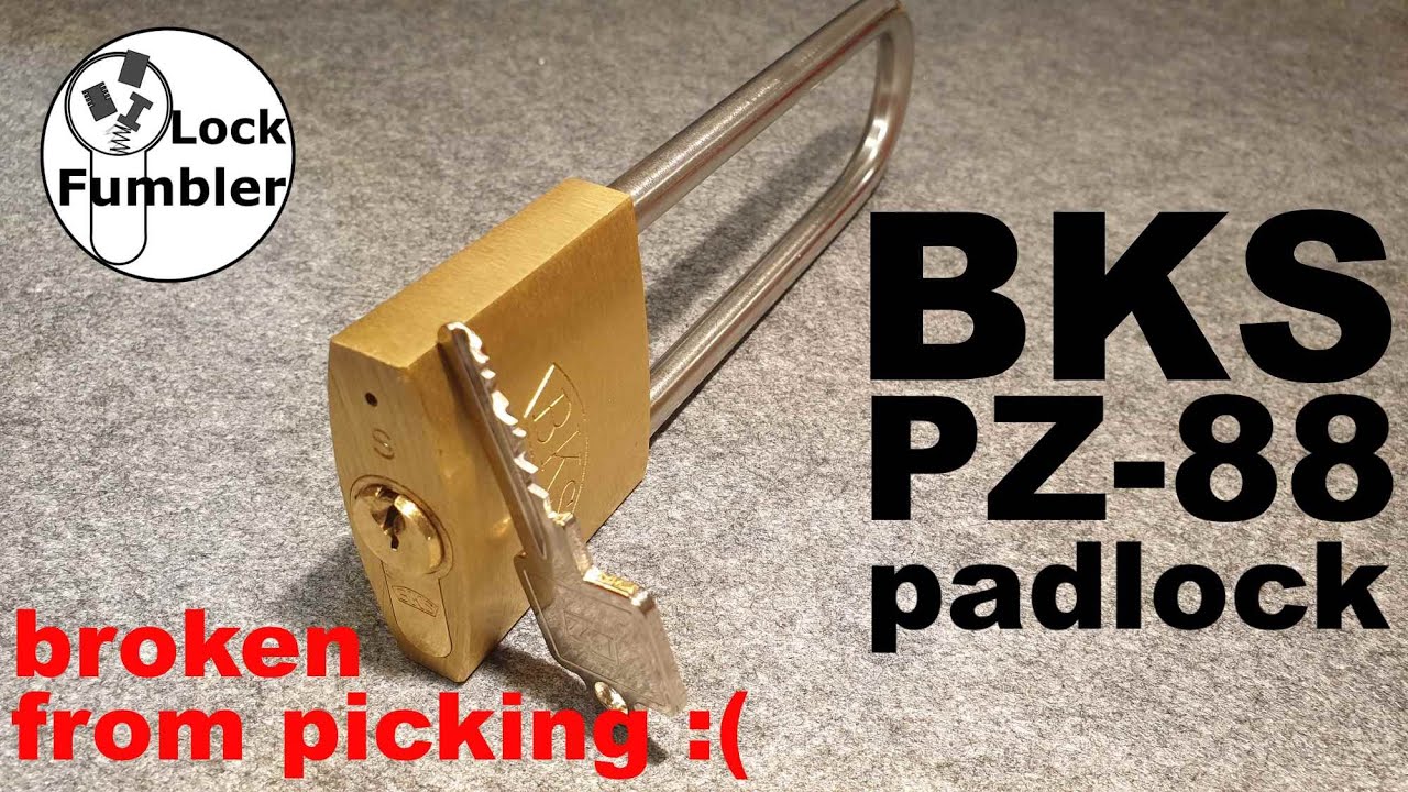 [80] Broke this awesome BKS padlock by picking it :( - YouTube