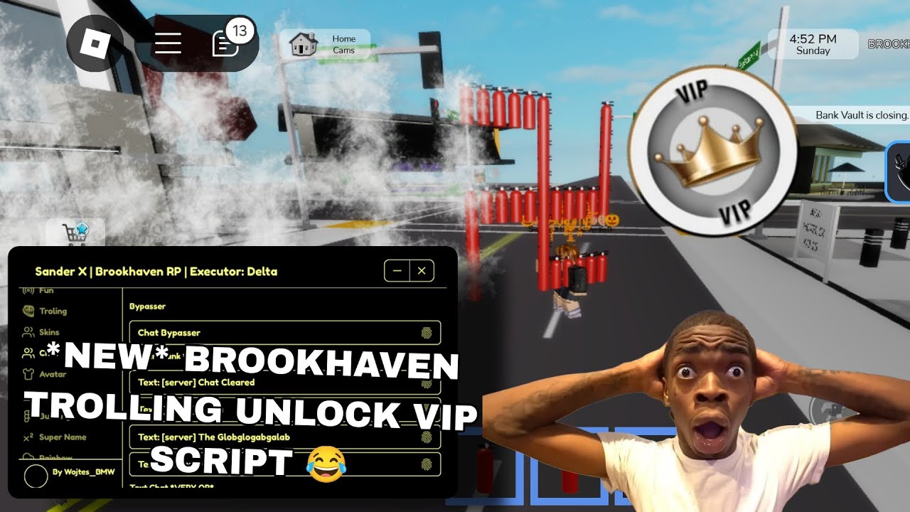 NEW Brookhaven Trolling Script Sander X Hub VIP Gamepass | Fluxus ...