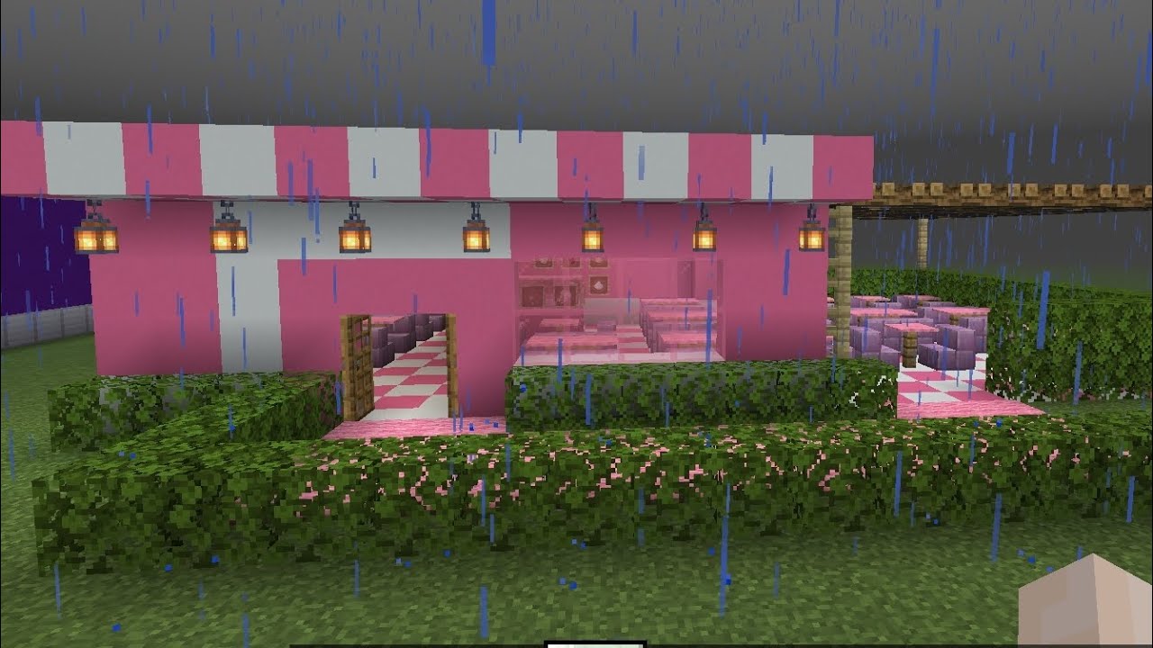 CUTE PINK CAFE IN MINECRAFT --TURTORIAL#creativity #youtube #gamer # ...