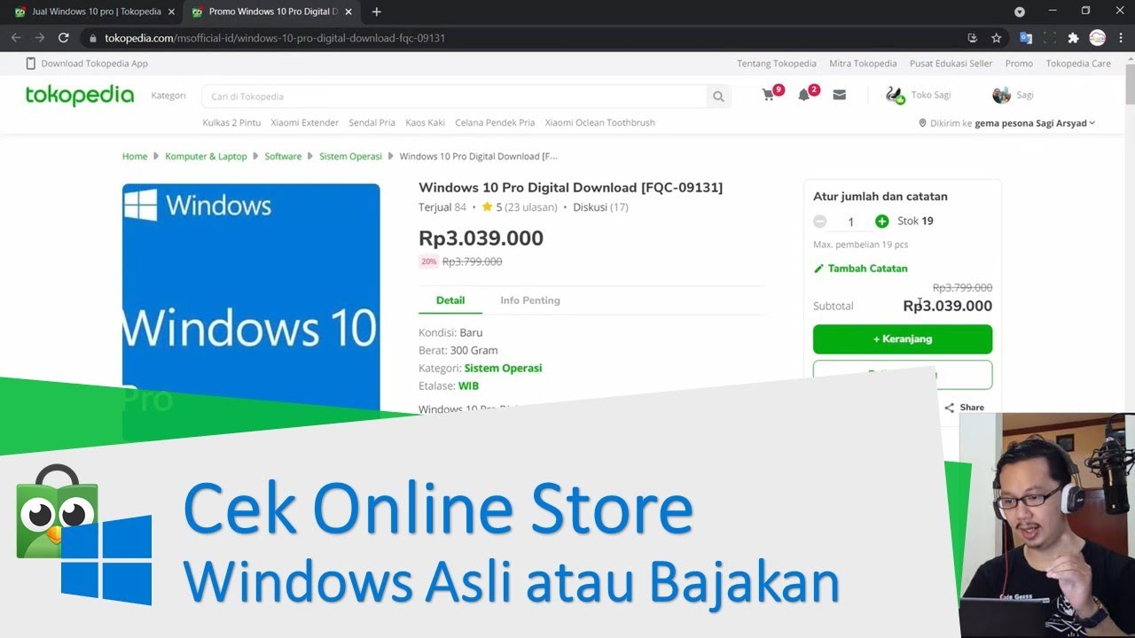 Cek Bajakan #1: Identifikasi Windows Asli atau Bajakan Di Online Shop ...