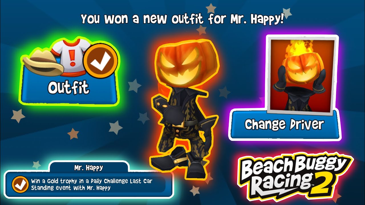 Use Happy pumpkin effect to Opponents | Unlocked Mr Happy Outfit ...
