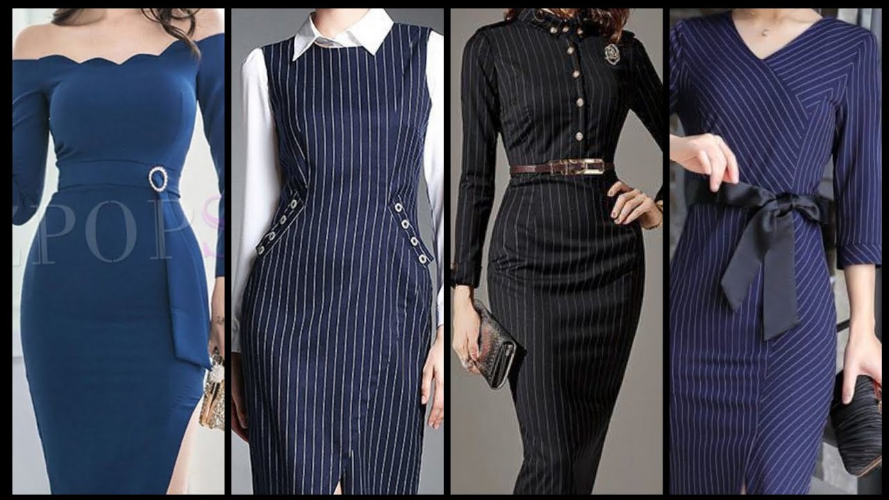 Decent marvelous amazing office skater frocks outfits dresses design ...