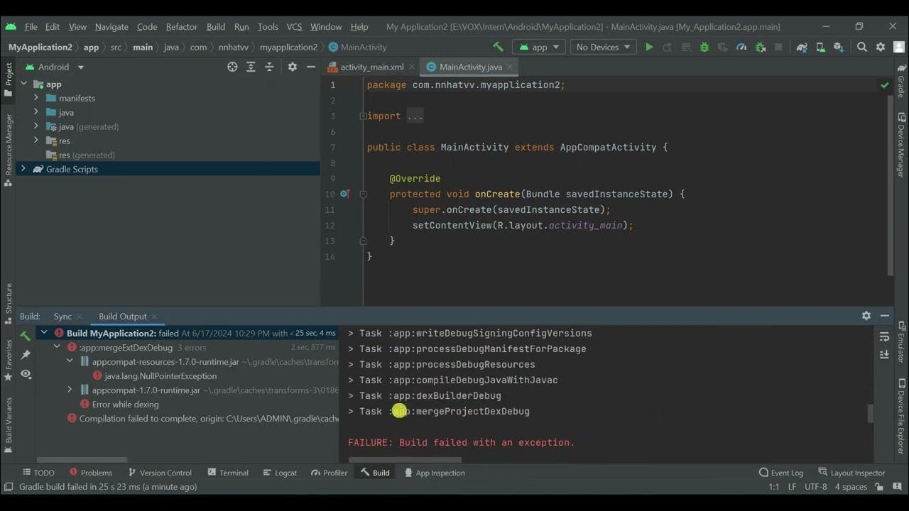 Fix Execution failed for task ':app:mergeExtDexDebug'. Could not resolve all files for ...