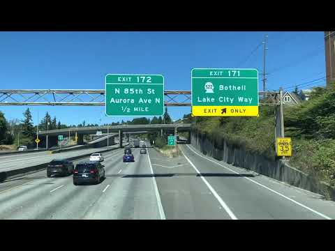 Northbound Sound Transit Express Bus Route 512 from U-District to ...