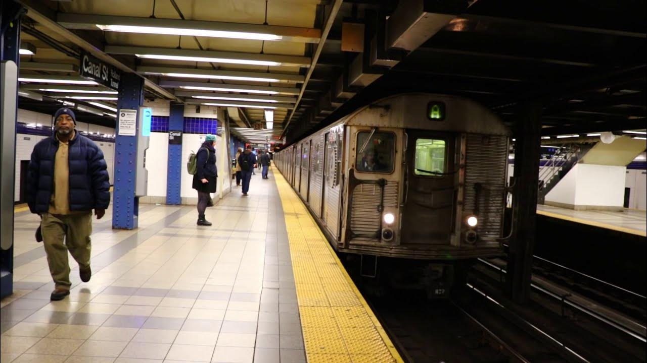MTA New York City Subway : 207th Street Bound R32 A Train @ Canal Street - YouTube