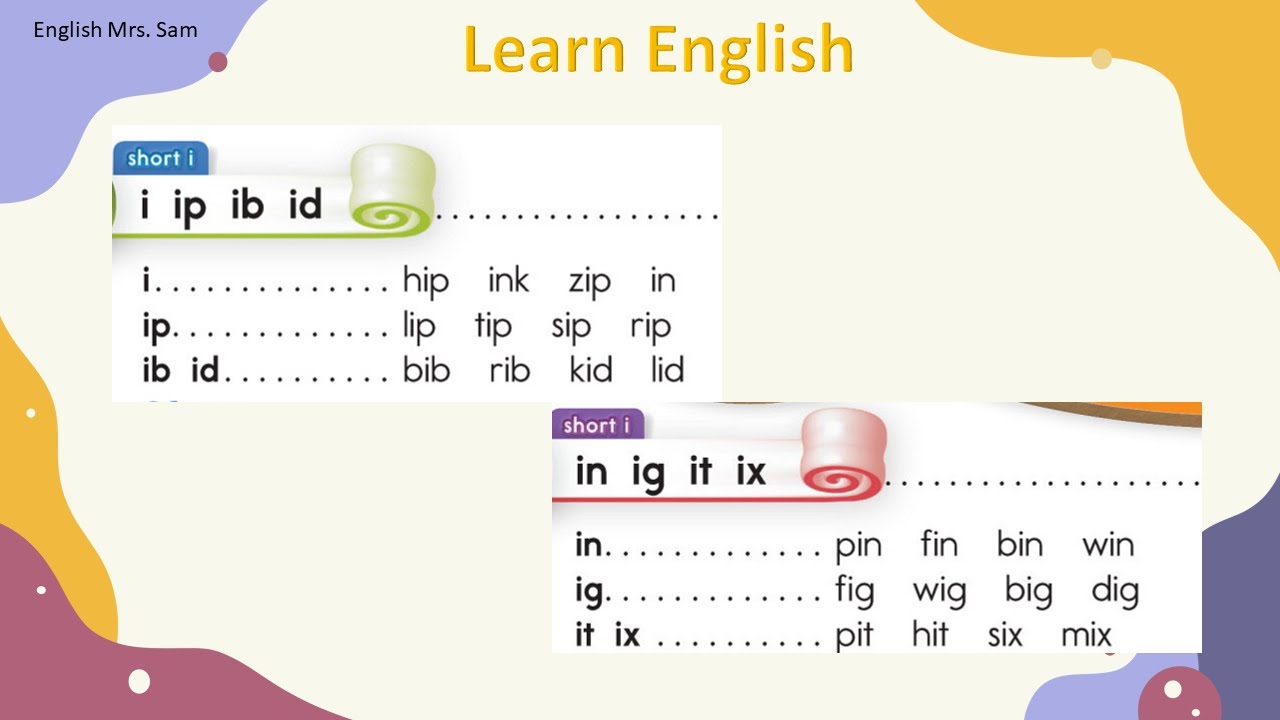 Phonics_Lesson 5_/i/ part 2 - YouTube