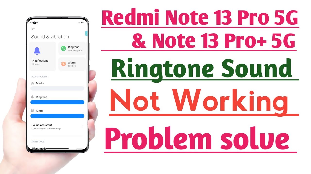 Redmi Note 13 Pro 5G & Note 13 Pro+ 5G Ringtone Sound Not Working ...