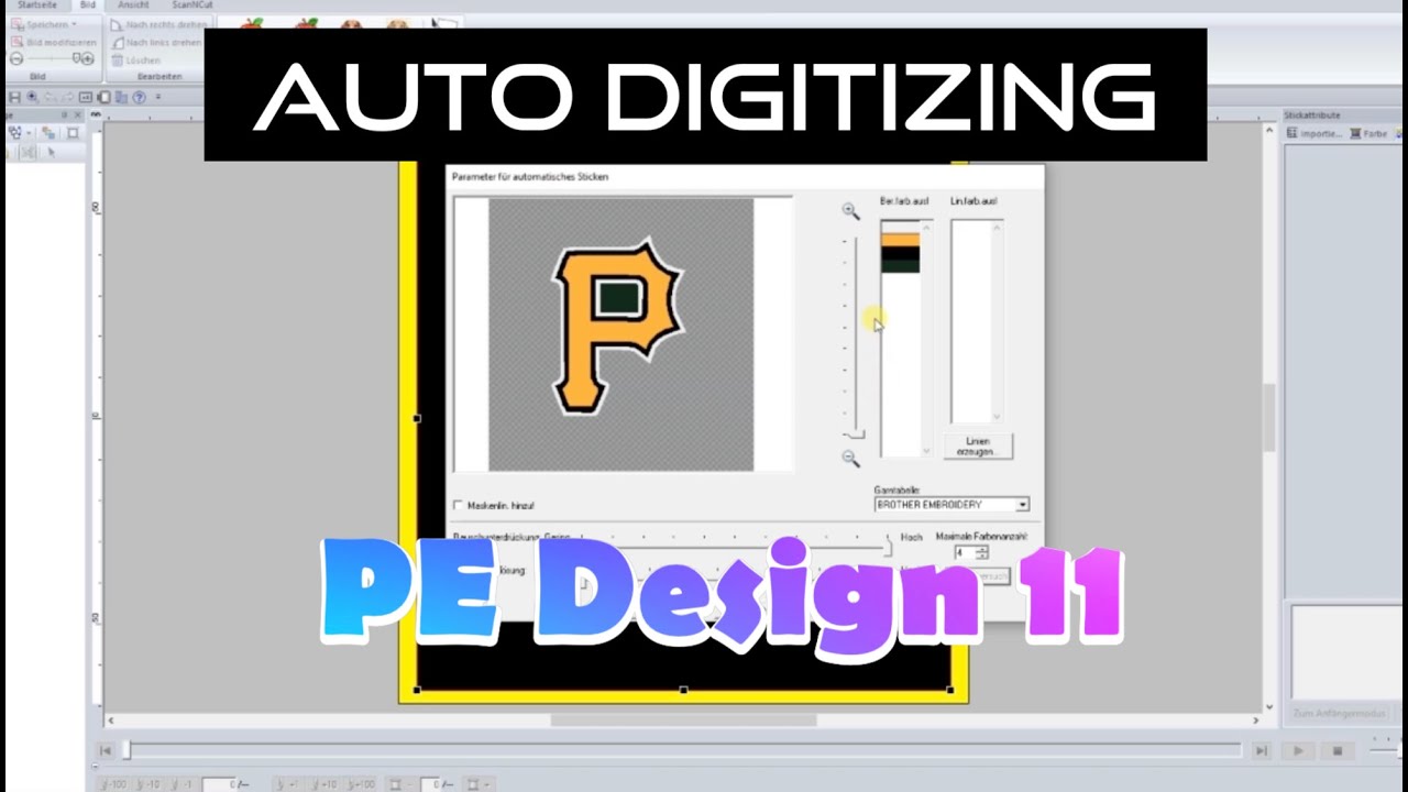 👨‍💻Auto Digitizing👨‍💻 | BROTHER PE DESIGN 11 - YouTube