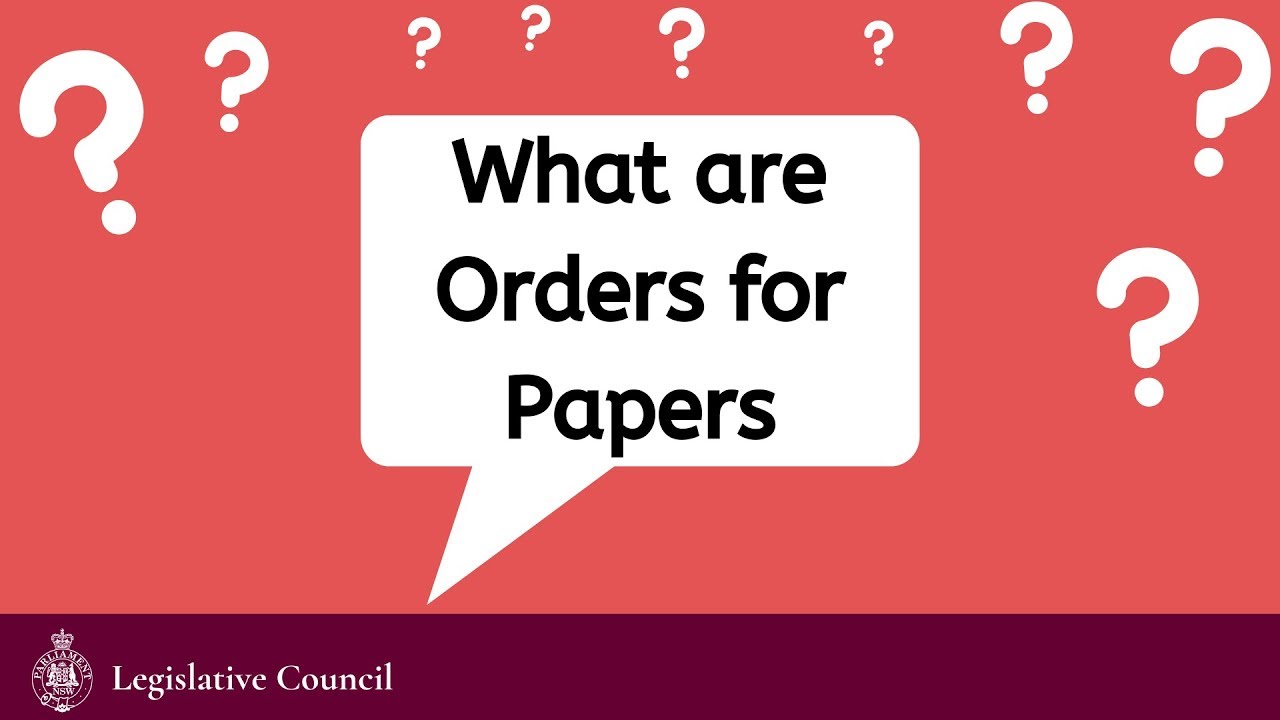 What are Orders for Papers? - YouTube