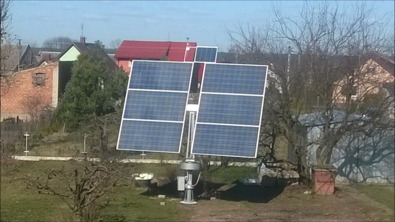Solar tracker na oś pionową. Vertical axis solar tracker. - YouTube