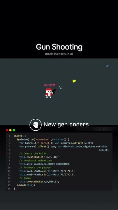 Gun Shooting with the help of HTML CSS and Javascript #coding #webdesign #coding #correctcoding ...