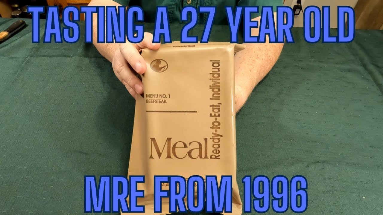 Tasting a 27 year old MRE, Beef Steak and Mexican Rice. 1996 Menu ...