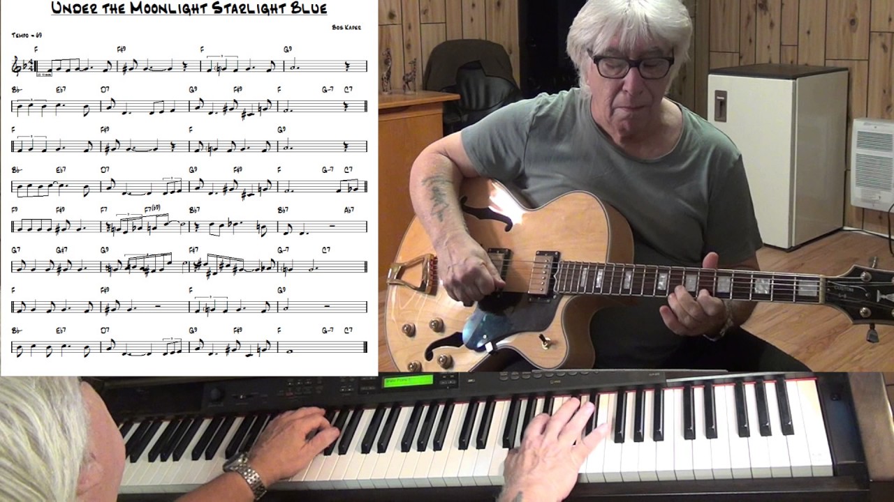 Under the Moonlight Starlight Blue - Jazz guitar & piano cover ( Bob ...