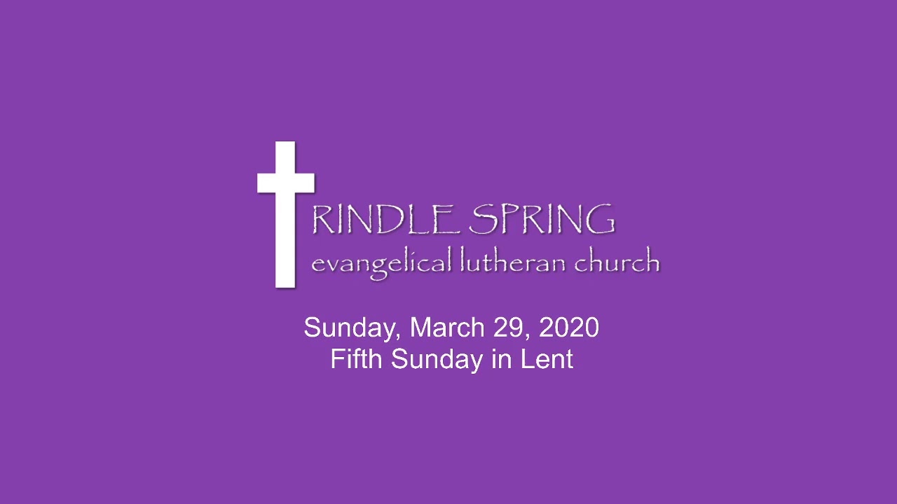 Trindle Spring March 29th Fifth Sunday in Lent - YouTube