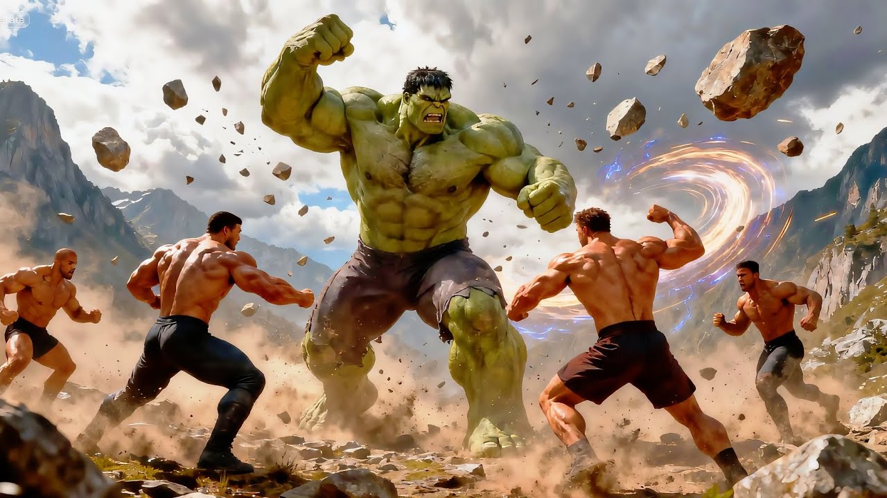 💪 Bodybuilders vs Hulk ⚡ Epic Mountain Fight | Powerful Action Scene ...