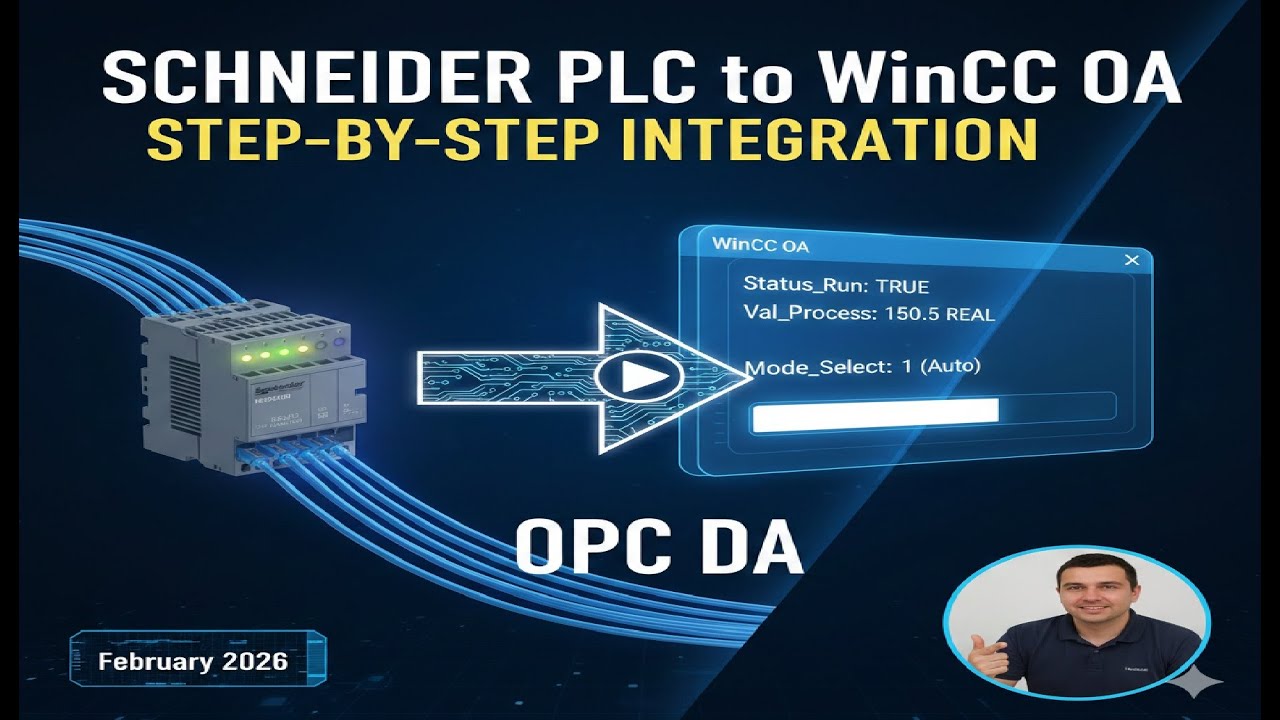 Connecting Schneider PLC to WinCC OA via OPC DA: Step-by-Step - YouTube