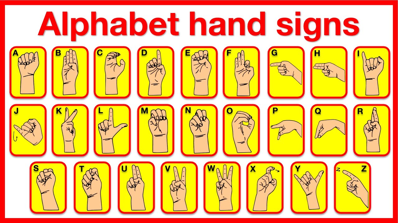 Alphabet Hand Signs 👍🏻 | Learn the alphabet hand signs | British ...