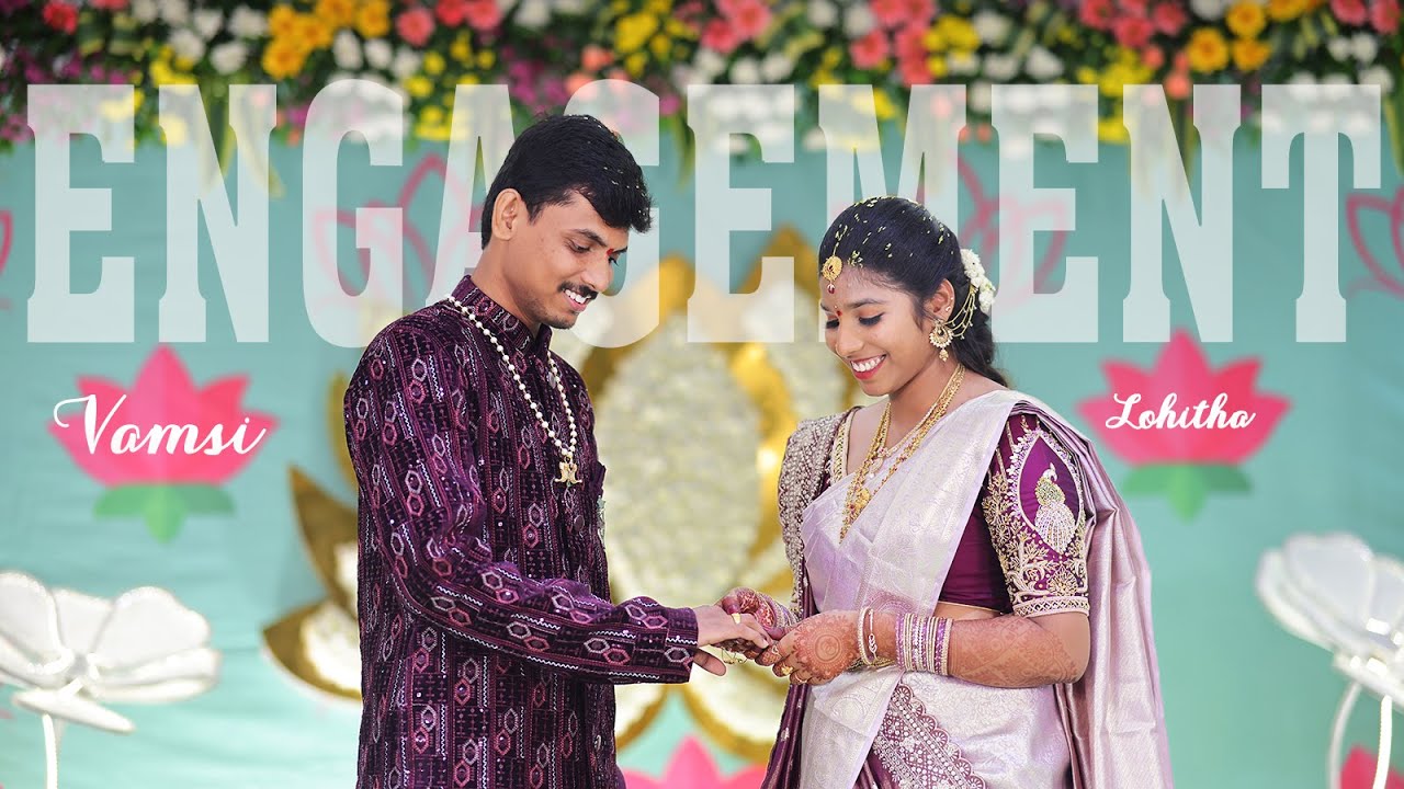 Lohitha with Vamsi Engagement full event - YouTube