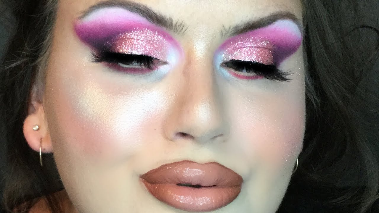 GRWM Glamorous, Glittery Pink Eyeshadow Makeup Tutorial - YouTube