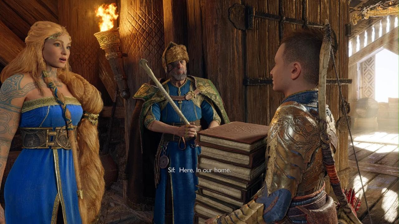 God of War Ragnarök Atreus Meeting Sif - YouTube