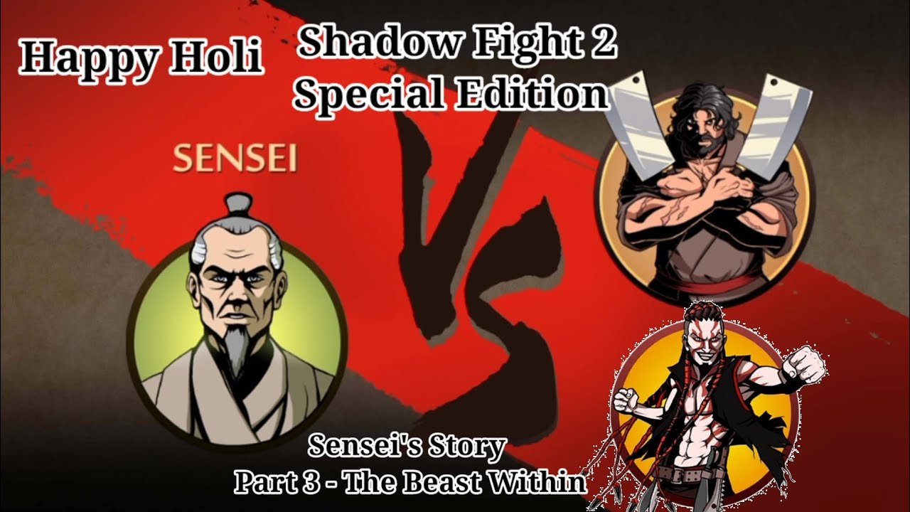 Shadow Fight 2 Special Edition || Sensei VS Razor and Butcher || Fire ...