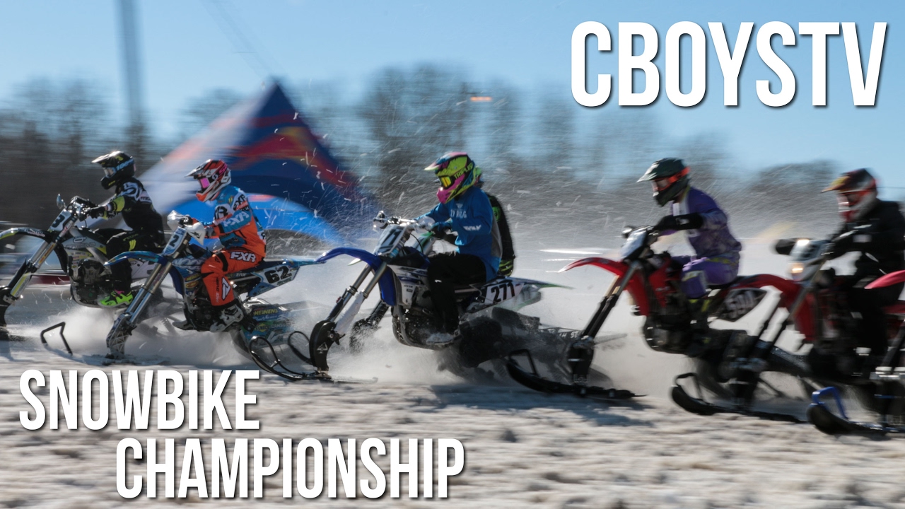 Championship Snowbike Races!! - YouTube