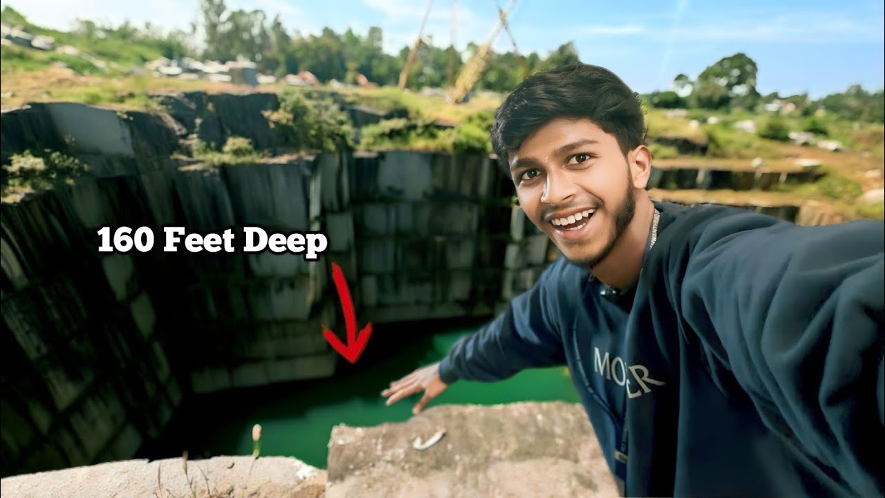 Exploring the 160 Feet Deep Quarry! Unbelievable Depth 😱 - YouTube